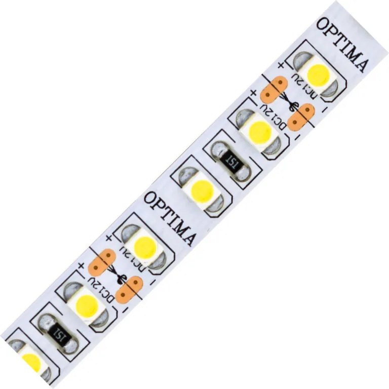 LED pásek 3528 (50m) 120 Optima WW 720lm 9,6W  0,8A 12V (bílá teplá)