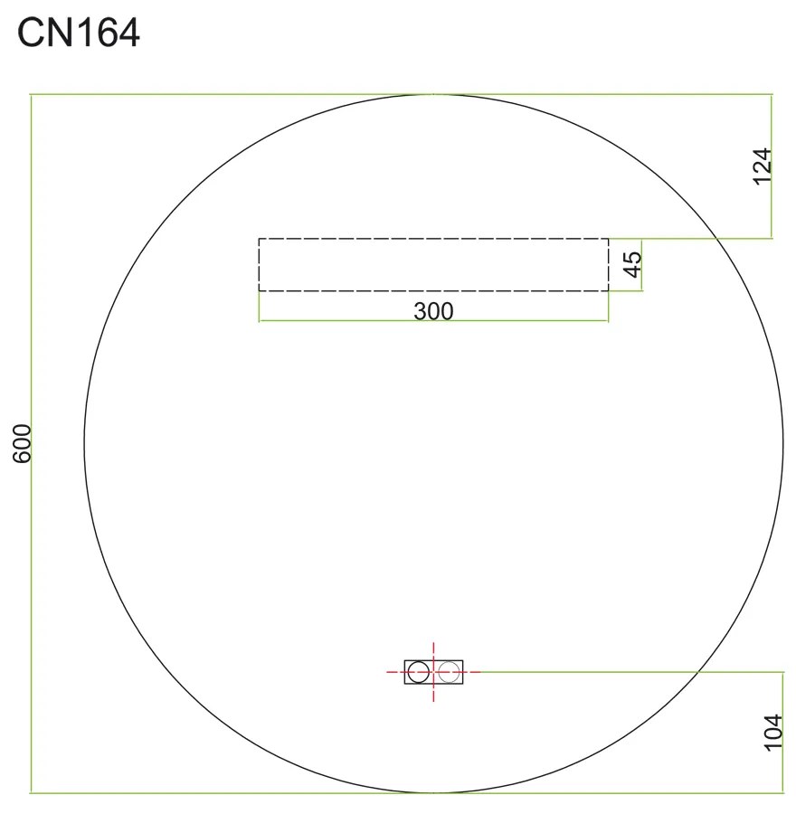 Mereo zrcadlo kulaté 60 cm s LED osvětlením CN164