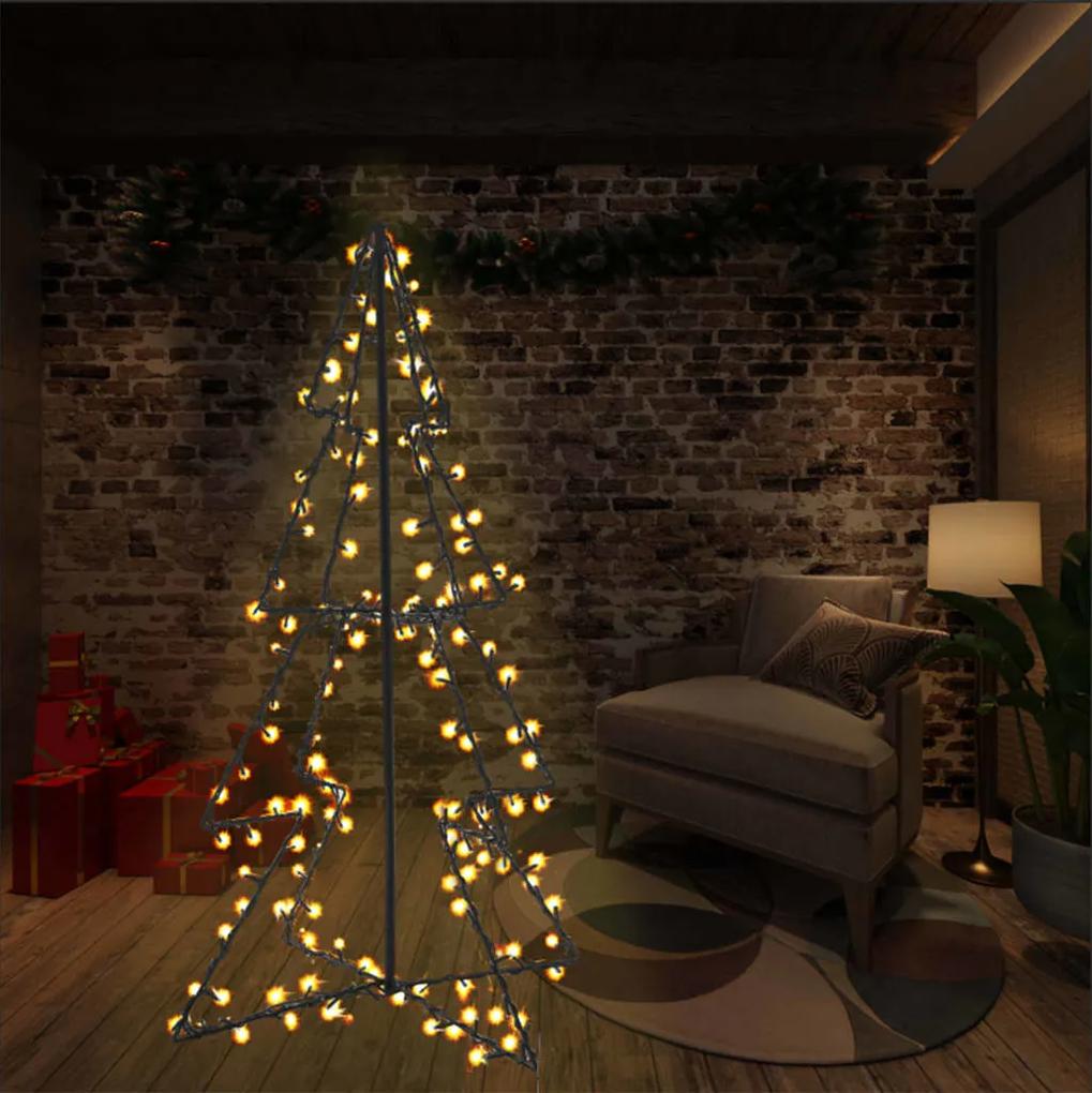 vidaXL Vánoční stromek kužel 160 LED diod dovnitř i ven 78 x 120 cm [51005] Barva: Studená bílá