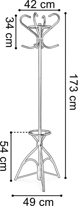 Stojanový věšák LIVIO černý