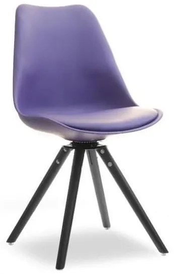 design4life Jídelní židle otáčecí SILAS OBROT fialová-černá