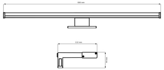 LED Koupelnové osvětlení zrcadla ELBA LED/12W/230V 4000K 60 cm IP44 chrom
