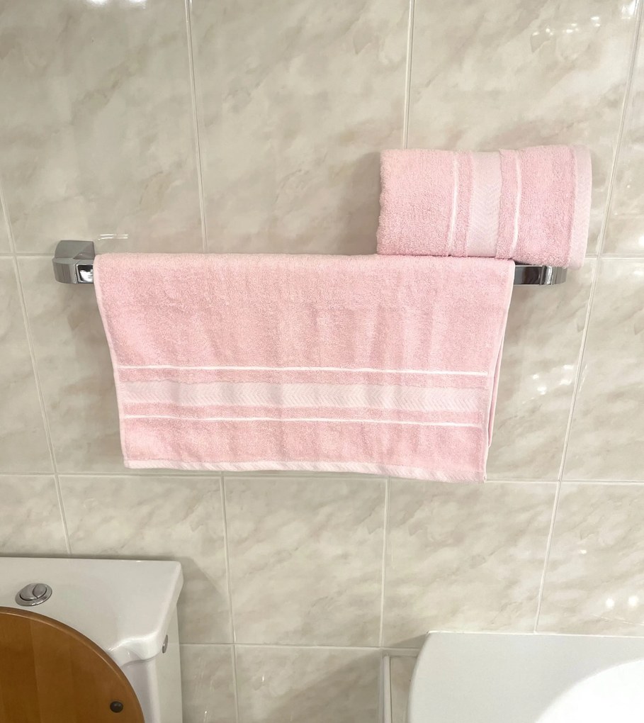 Froté ručník deluxe Monako růžový 30 x 50cm TiaHome