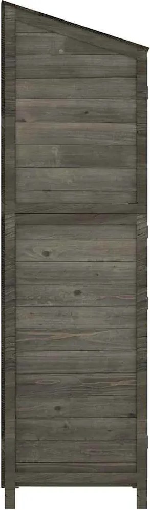 Zahradní kůlna antracitová 102x52x174,5cm masivní jedlové dřevo 152192