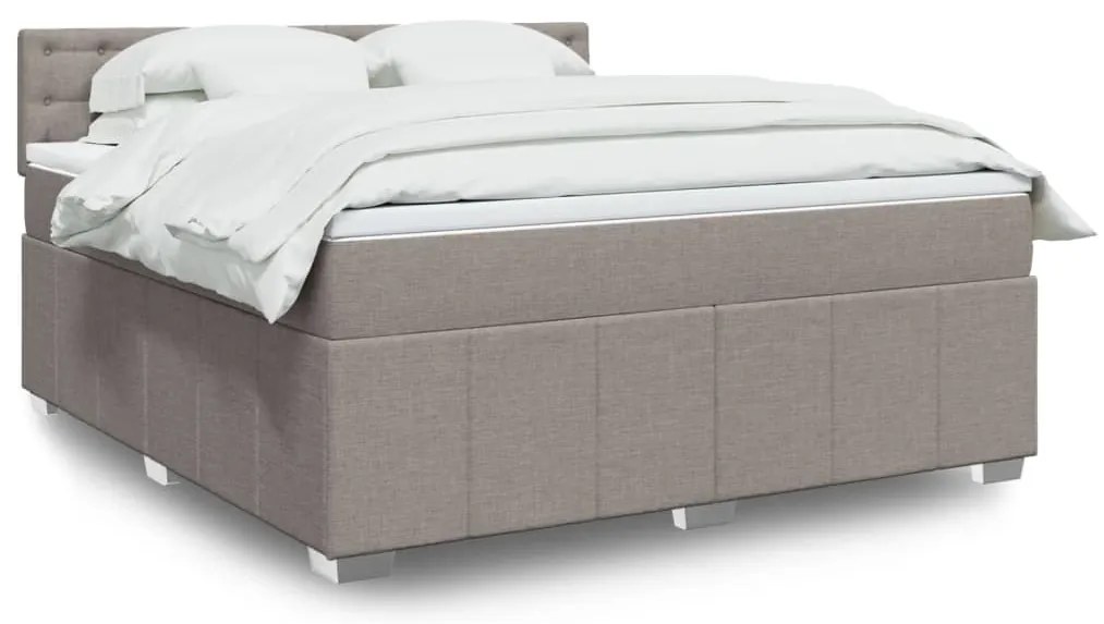 Box spring postel s matrací taupe 180x200 cm textil 3289465