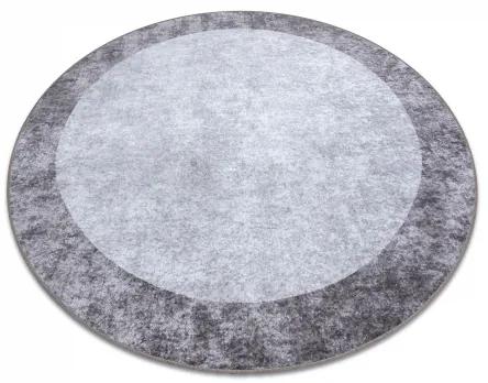 Dywany Luszczow Dětský kusový koberec MIRO 51648.803 pratelný kulatý  Mramor protiskluz, tmavošedý Rozměr koberce: 100 cm KRUH