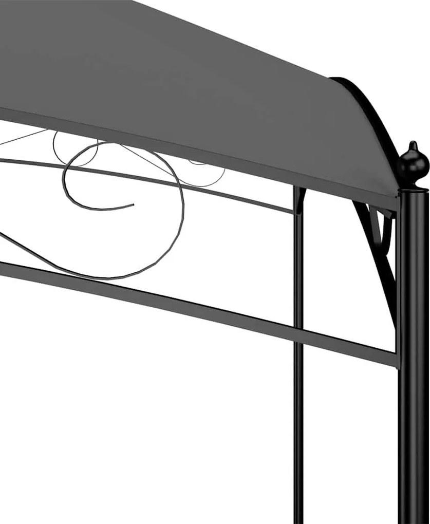 Altán 3 x 3 x 2,65 m antracitový 180 g/m² 313908