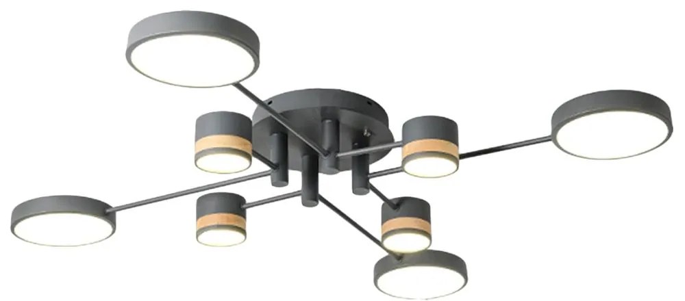 Toolight Toolight, LED stropní svítidlo s dálkovým ovládáním APP528-8C, šedá, OSW-08470