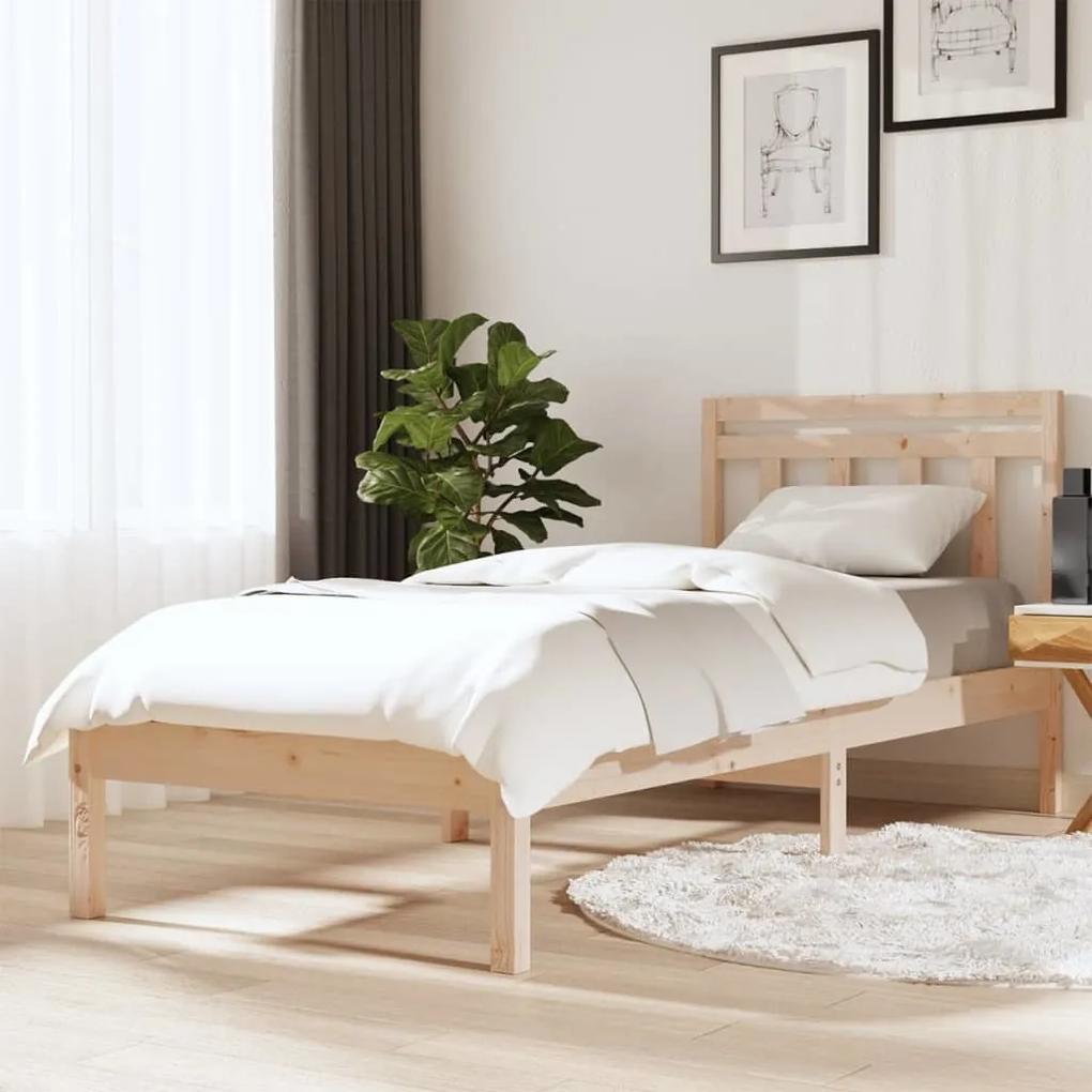 vidaXL Rám postele masivní borovice 90 x 200 cm [3100578] Barva: Bílá
