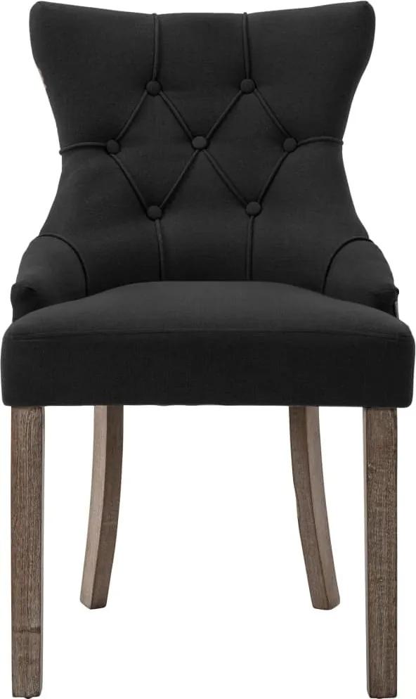 vidaXL Jídelní židle 2 ks textil [287944] Barva: Černá