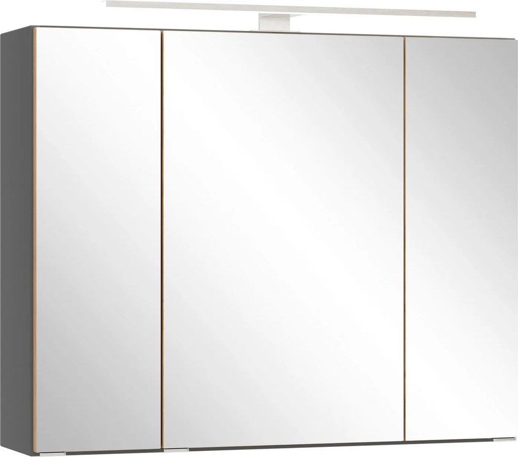 XXXLutz ZRCADLOVÁ SKŘÍŇKA, divoký dub, šedá, 80/64/20 cm Held - Online Only koupelnové skříňky - 000307021205