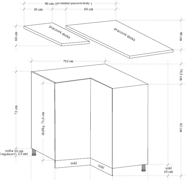 Kuchyňská linka ASPEN b | 300x230 cm | zásuvky METALBOX | SOKL v CENĚ | bílá lesk