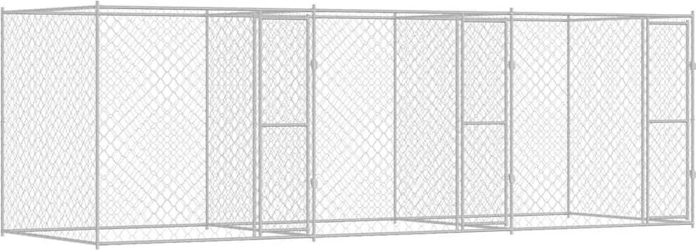 Klec pro psa Stříbrná 600 x 200 x 200 cm Pozinkovaná ocel 3368307