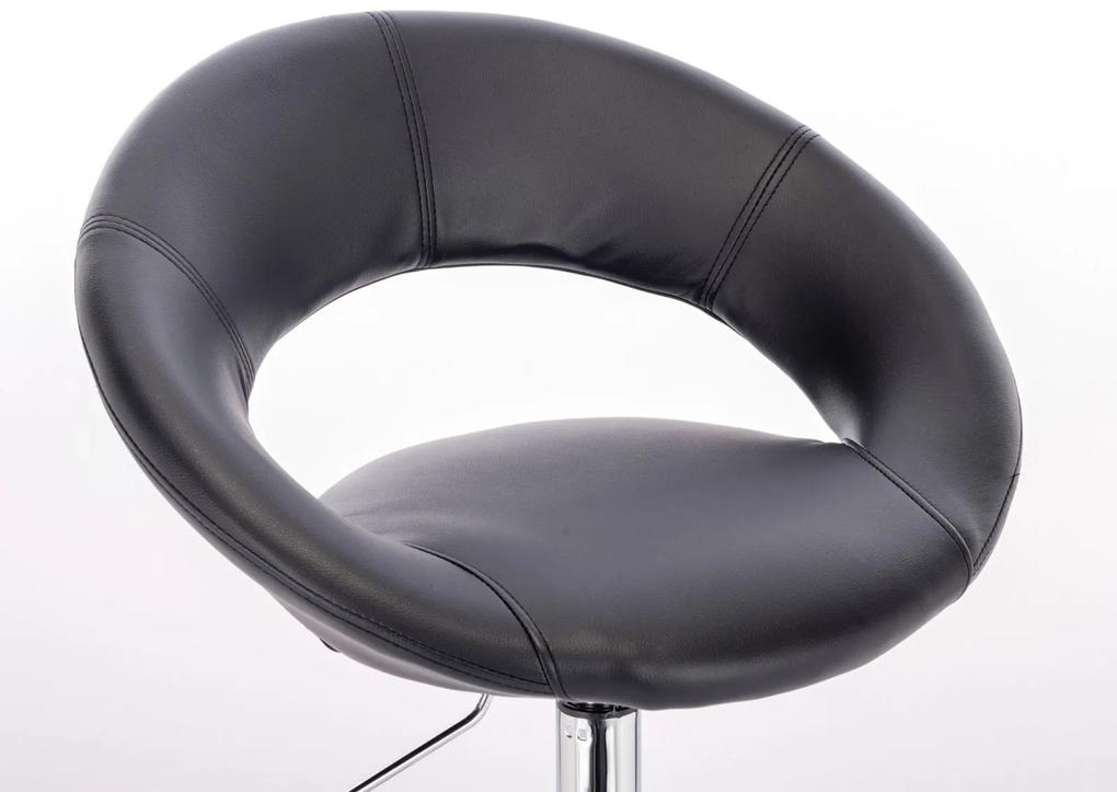 LuxuryForm Barová židle NAPOLI na černé podstavě - černá
