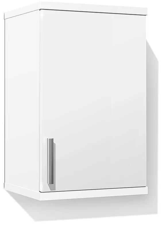 Nabytekmorava Koupelnová skříňka závěsná K8 barva skříňky: bílá 113, barva dvířek: bílý lesk