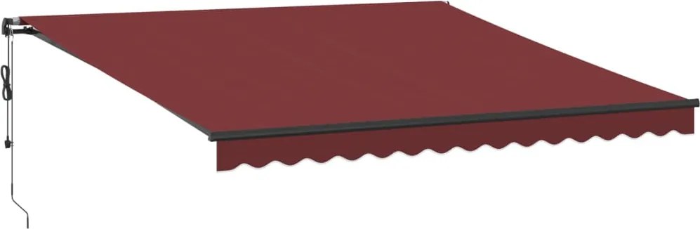 Automatická zatahovací markýza burgundská 400 x 350 cm 3215000
