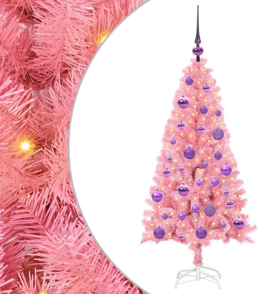 Vánoční stromeček Růžová 120 cm PVC 3396413
