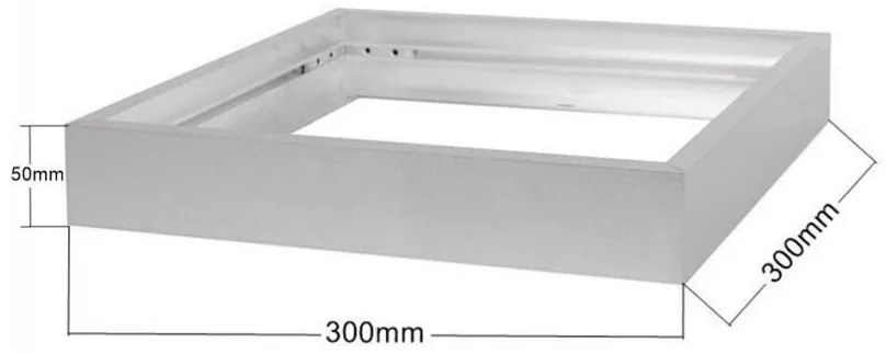 LED Solution Stříbrný přisazený LED panel s rámečkem 300 x 300mm 18W Premium Denní bílá 191069_191019