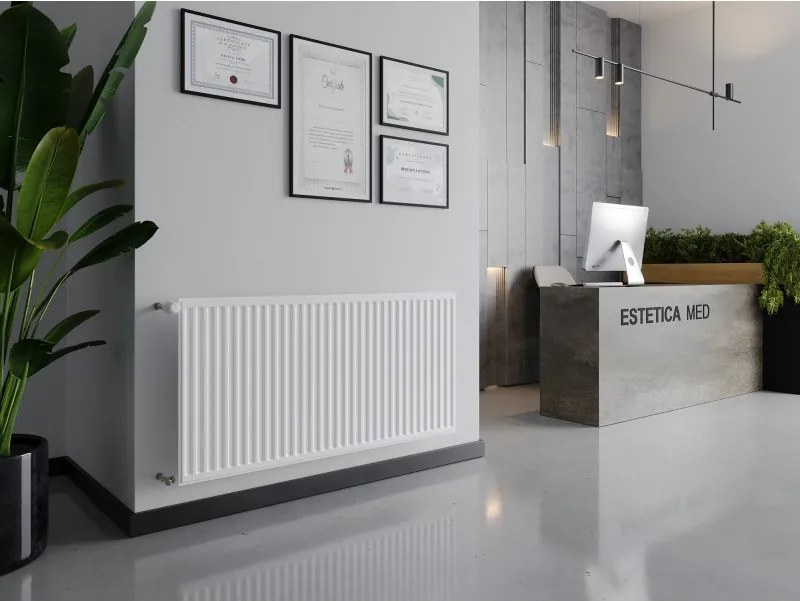 Mexen CH10 Hygienický panelový radiátor 400 x 1000 mm, boční připojení, 432 W, bílá, W410H-040-100-00