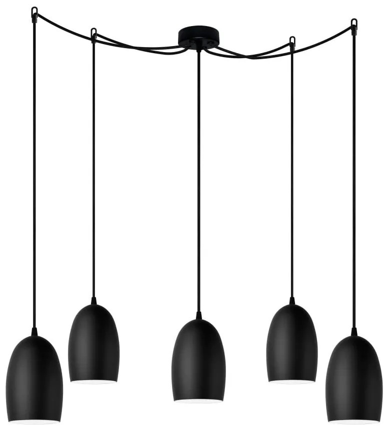 Černé pětiramenné závěsné svítidlo Sotto Luce UME Elementary Matte, ⌀ 13,5 cm