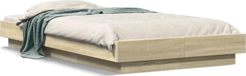 Rám postele dub sonoma 90 x 190 cm kompozitní dřevo 3281240