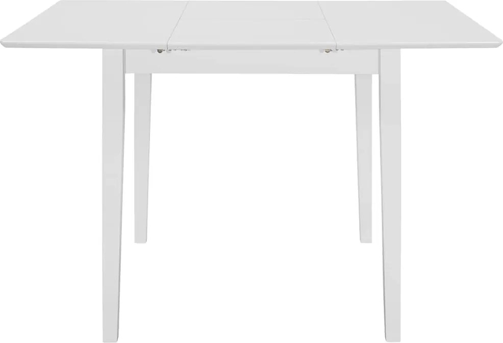 Rozkládací jídelní stůl bílý (80–120) x 80 x 74 cm MDF 247626