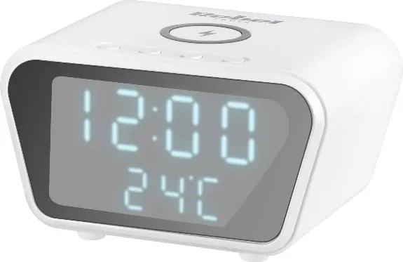 Digitální budík s indukční nabíječkou REBEL RB-6303-W, bílá