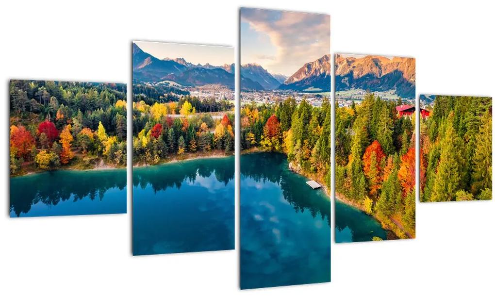 Obraz - Jezero Urisee, Rakousko (125x70 cm)