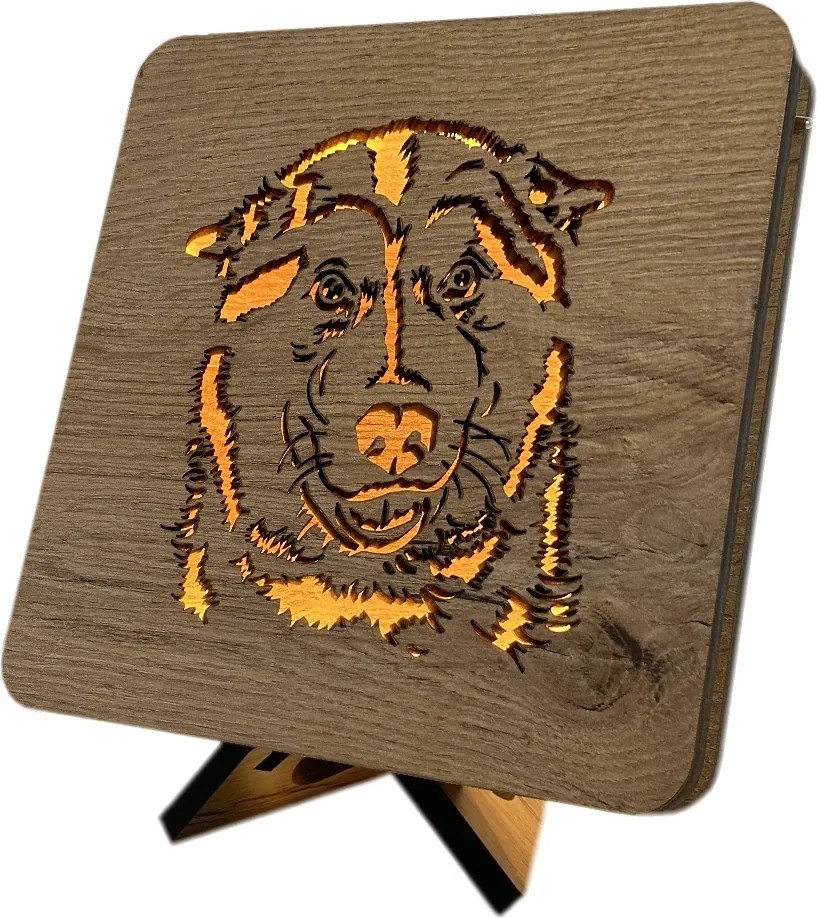 Li-Go "Husky" lampa 19x19 cm provedení povrchu: dub