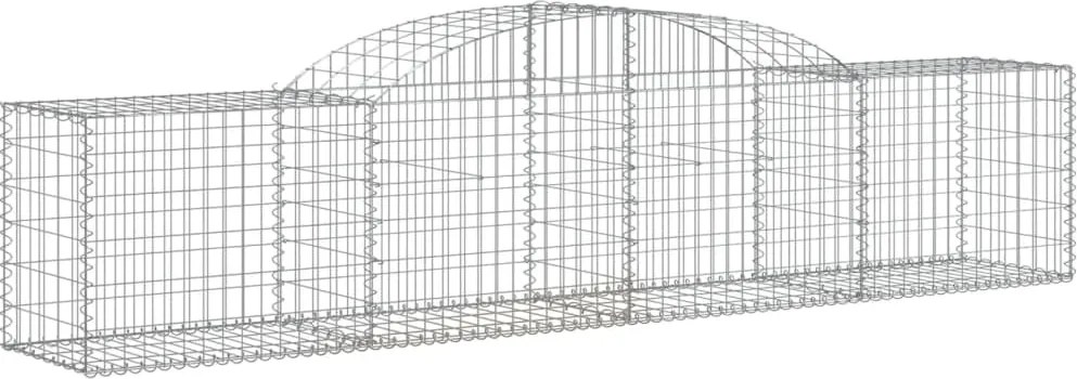 Klenuté gabionové koše 10 ks 300x50x60/80 cm pozinkované železo 3146673