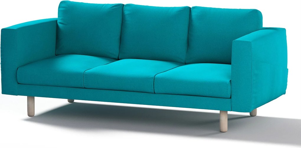 Potah na pohovku IKEA Norsborg 3-místná barva modrá látka pletený vzor
