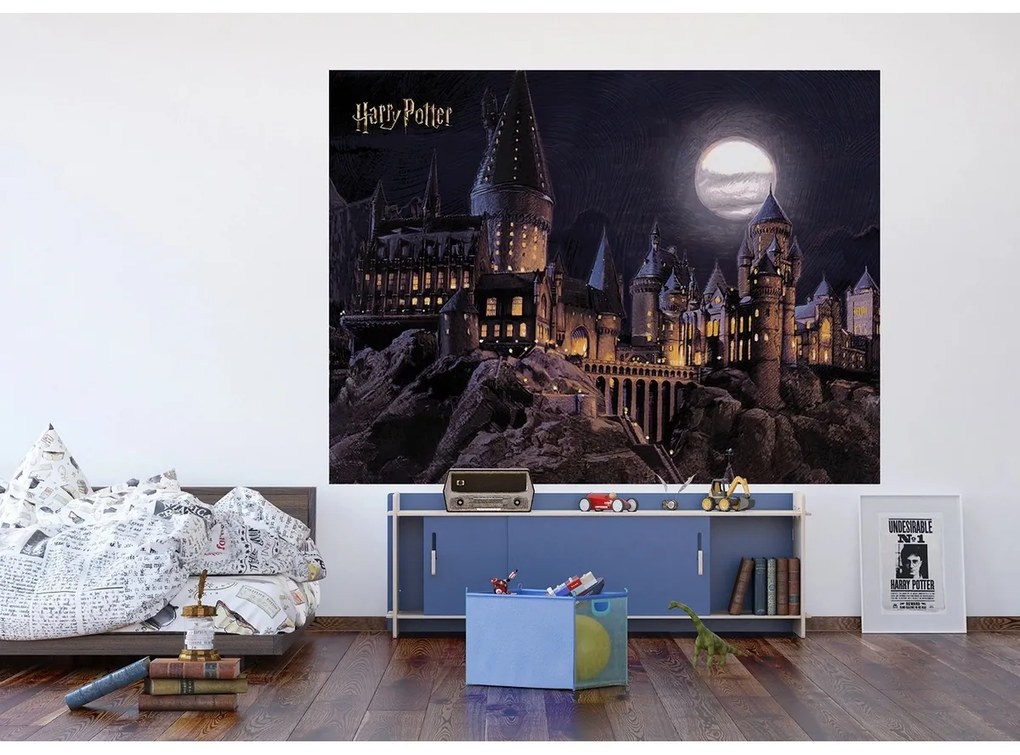 Dětská fototapeta Harry Potter Hogwarts Moon 252 x 182 cm, 4 díly