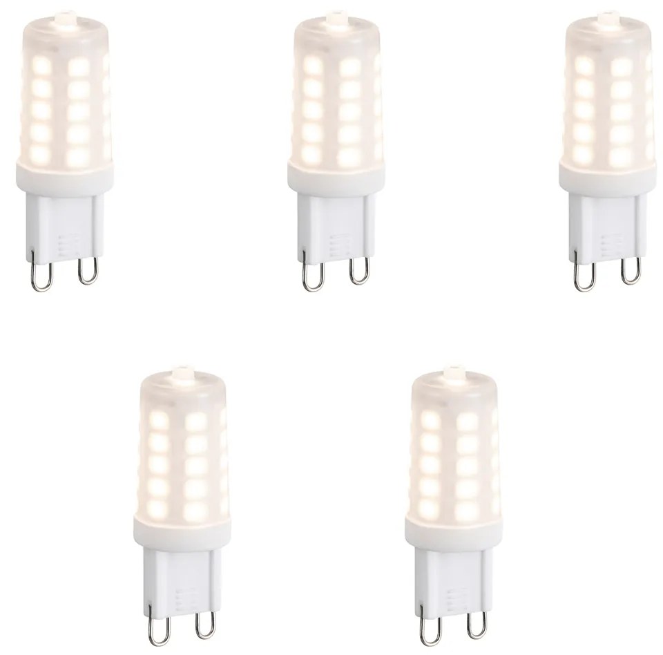Sada 5 stmívatelných opálových LED žárovek G9 3W 250 lm 3000K