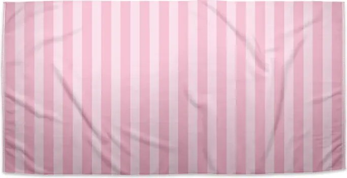 Sablio Ručník Růžové pruhy - 70x140 cm