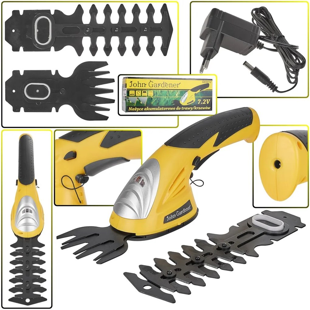 Akumulátorové nůžky na trávu/keře 7,2 V 120 mm (4)