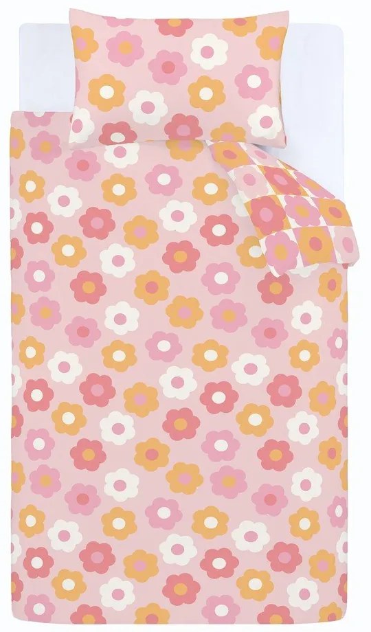 Dětské povlečení na jednolůžko 135x200 cm Retro Daisy – Catherine Lansfield