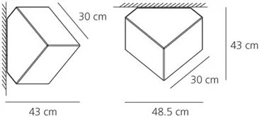 Artemide 1293010A Edge 30, bílé designové nástěnné/stropní svítidlo, 1x12W LED E27, výška 43cm, IP65