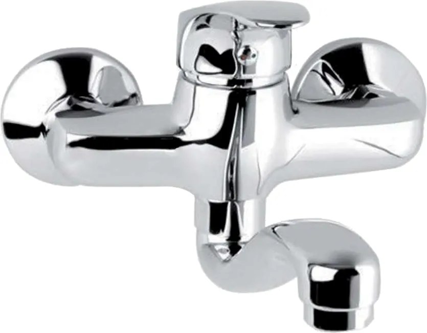 Mereo Mereo, Dřezová nástěnná baterie, Sonáta, s ramínkem plochým vyhnutým 210 mm, chrom, CB301AN