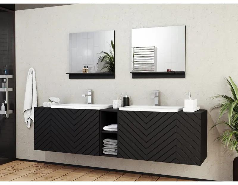 Koupelnová sestava Najrip III, Sifon k umyvadlu: ne, Barva dřeva: černá