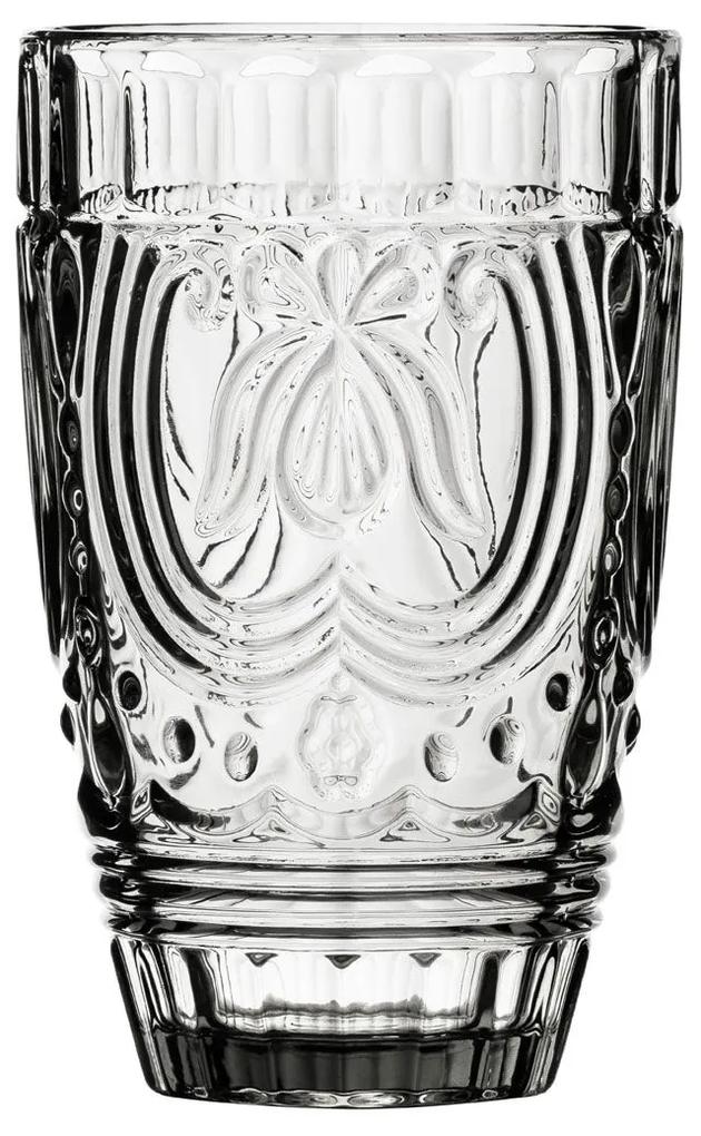 PremierHousewares Set sklenic na vodu Imperial 6 kusů, kouřové sklo, broušený motiv, 400 ml