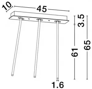 Minimalistické stropní svítidlo Stilvi