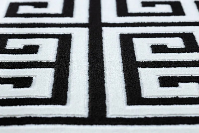 Dywany Łuszczów Kusový koberec Gloss 6776 85 greek black/ivory Rozměry koberců: 80x150