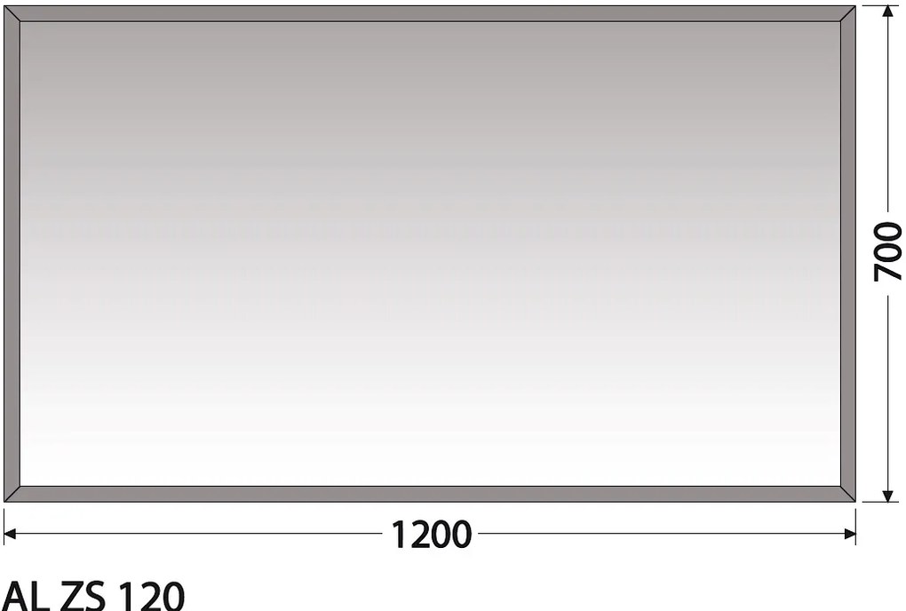 INTEDOOR zrcadlo bez osvětlení AL ZS 120