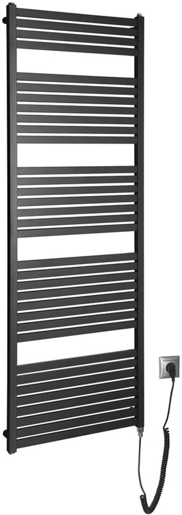 Aqualine - Topné těleso TONDI-E 60x169 cm, 800W, černá mat DE496T