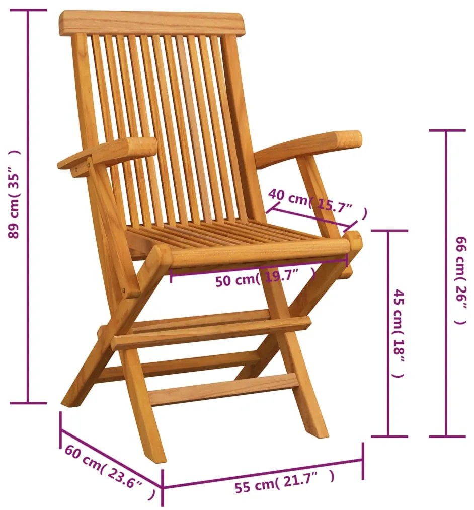 vidaXL Marketos Zahradní židle s černými poduškami 4 ks masivní teak