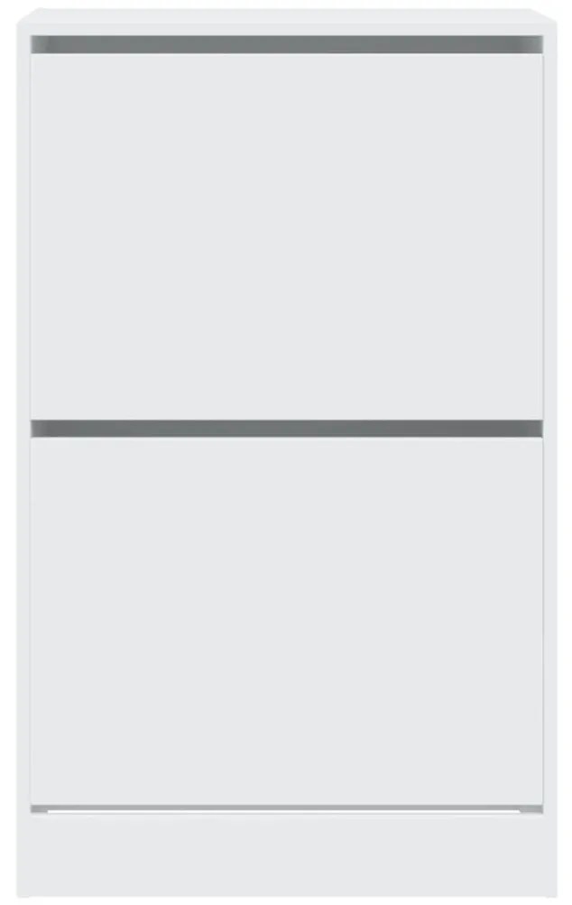 Botník bílý 60 x 34 x 96,5 cm kompozitní dřevo - Default Title
