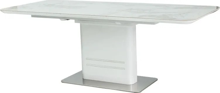 Casarredo Jídelní stůl CARTIER rozkládací bílý/mramor
