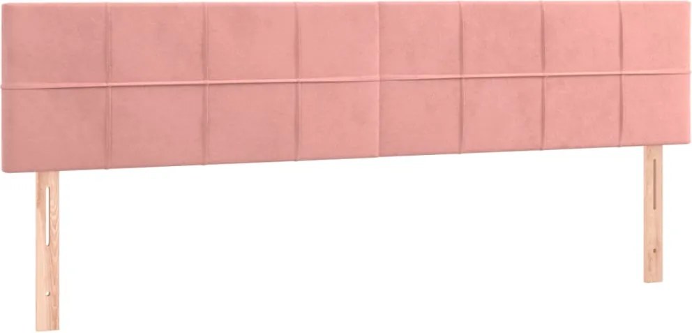 Box spring postel s matrací růžová 200x200 cm samet 3141328