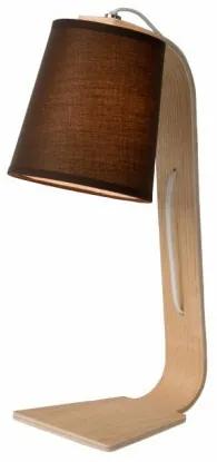 LUCIDE NORDIC Table Lamp E14 W20 H43cm Wood, stolní lampa