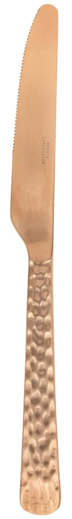 Broste Nerezový příborový nůž Hune Copper Hammered, měděná barva, kov